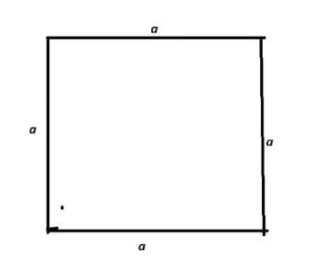 Observe o quadrado a seguir. Ele tem os quatro ângulos